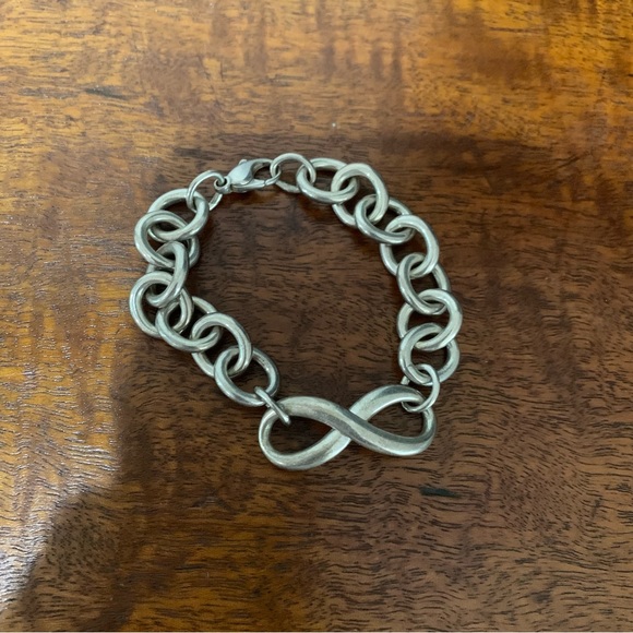 Jewelry | Vintage Silver Infinity Symbol Chain Bracelet | Poshmark
